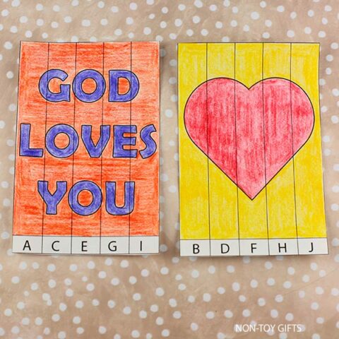 God Loves You Agamograph Craft PRINTABLE For Kids - Non-Toy Gifts