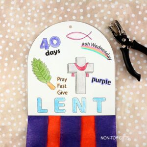 Lent Decoration Craft PRINTABLE For Kids - Non-Toy Gifts