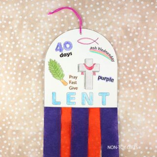 Lent Decoration Craft PRINTABLE For Kids - Non-Toy Gifts
