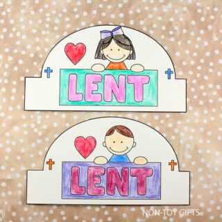 Lent Paper Hat Craft PRINTABLE For Kids - Non-Toy Gifts