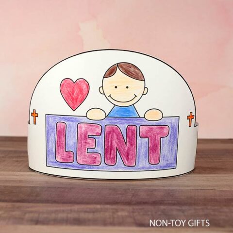 Lent Paper Hat Craft PRINTABLE For Kids - Non-Toy Gifts