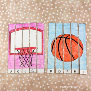 Basketball Agamograph Craft PRINTABLE For Kids - Non-Toy Gifts