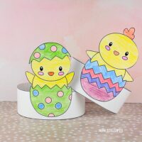 Easter Chick Headbands PRINTABLE For Kids - Non-Toy Gifts