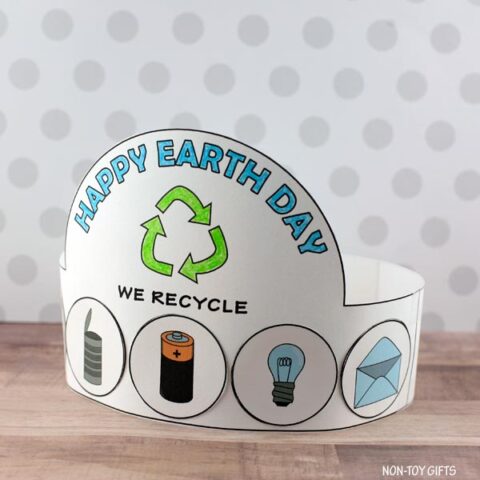 We Recycle Headband Craft PRINTABLE For Kids - Non-Toy Gifts