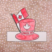 DIY Canada Paper Hat Craft PRINTABLE For Kids - Non-Toy Gifts