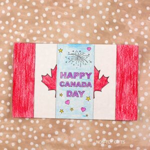 Canada Day Folded Craft PRINTABLE For Kids - Non-Toy Gifts