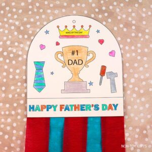 Father's Day Decoration Craft PRINTABLE For Kids - Non-Toy Gifts