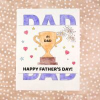 Father's Day Folded Craft PRINTABLE For Kids - Non-Toy Gifts