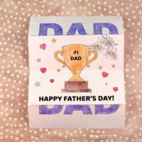 Father's Day Folded Craft PRINTABLE For Kids - Non-Toy Gifts