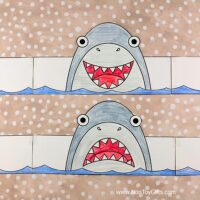 Shark Paper Hat Craft PRINTABLE For Kids - Non-Toy Gifts