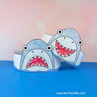 Shark Paper Hat Craft PRINTABLE For Kids - Non-Toy Gifts