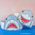 Shark Paper Hat Craft PRINTABLE For Kids - Non-Toy Gifts