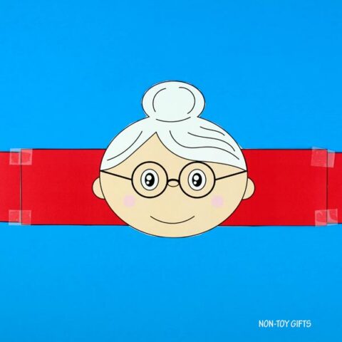 Mrs. Claus Paper Hat Craft Printable For Kids - Non-Toy Gifts