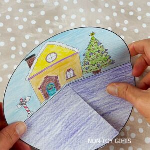 Printable Santa Diorama Craft for Kids - Non-Toy Gifts