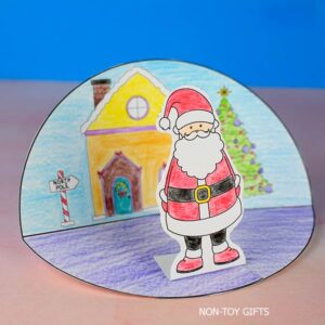 Printable Santa Diorama Craft for Kids - Non-Toy Gifts