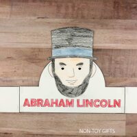 Abraham Lincoln Paper Hat Printable - Non-Toy Gifts