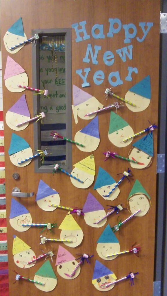 15 New Year Classroom Door Decor Ideas - Non-Toy Gifts