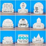 9 Catholic 100 Days of School Paper Hats - Craft Printable - Non-Toy Gifts