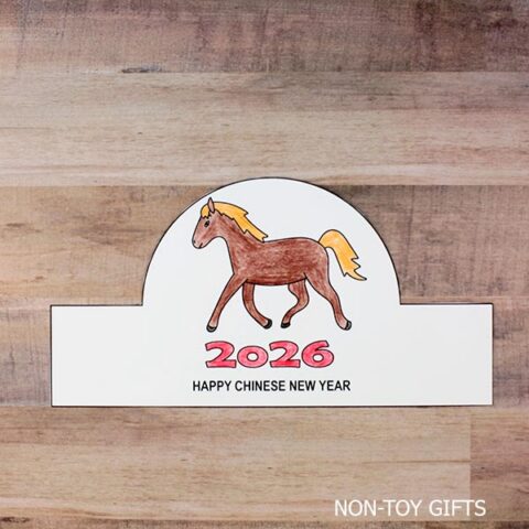 2026 Chinese New Year Horse Paper Hat Craft Printable For Kids - Non ...