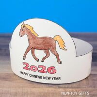2026 Chinese New Year Horse Paper Hat Craft Printable For Kids - Non ...