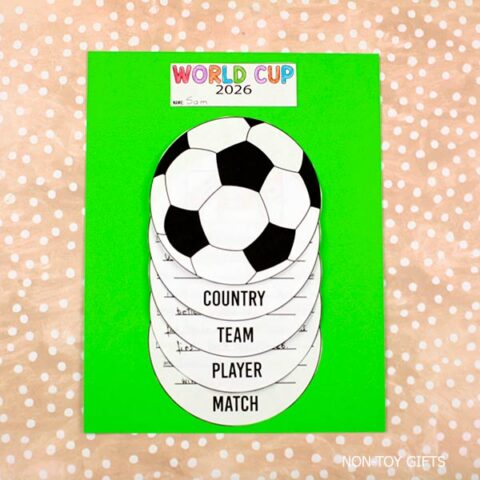2026 World Cup Craft & Writing Activity PRINTABLE For Kids - Non-Toy Gifts